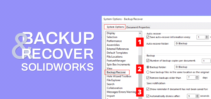SolidWorks; Backup dan Recover