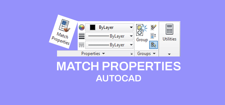 Cara Copy Properties Objek di AutoCAD