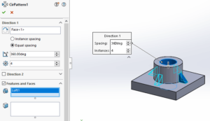 Cara Menggunakan Fitur Circular Pattern SolidWorks