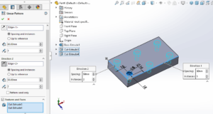 Cara Menggunakan Fitur Linear Pattern di SolidWorks